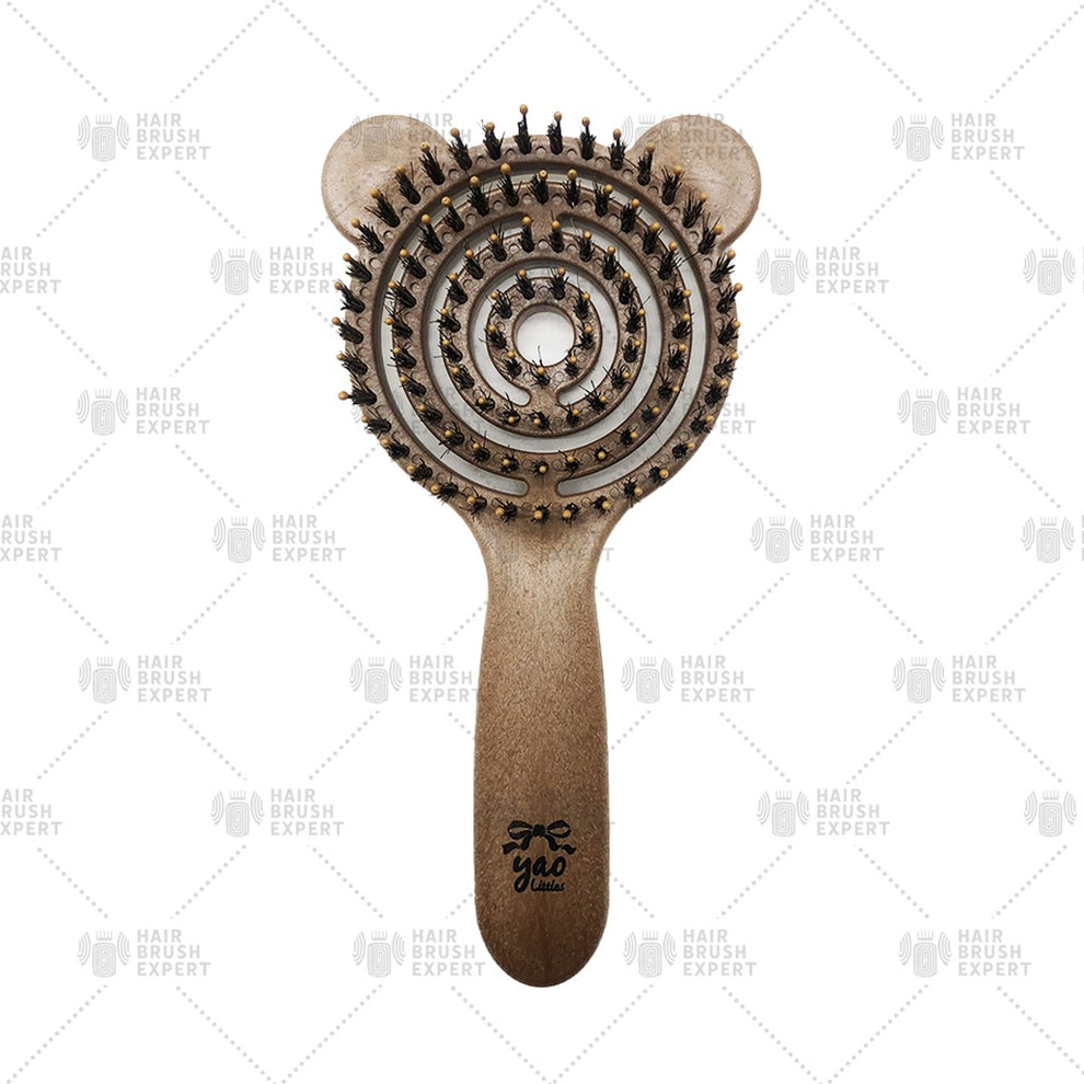 Yao Little Teddy Boar Bristle Kids Hair Brush (For Ages 6-12 ...